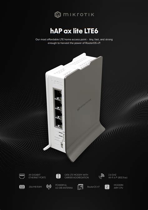 [new] Mikrotik Hap Ax Lite Lte6 Wifi 6 Lte Router Simbased Cat6 Modem W Carrier