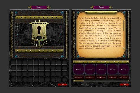 Rpg Gaming User Interface User Interface User Interface Design