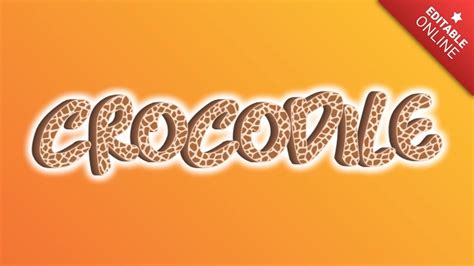 Crocodile Giraffe Texture 3D Text Effect Generator
