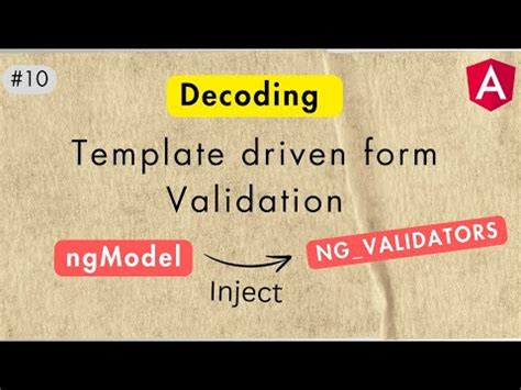 How angular template driven forms validation works under the hood - YouTube