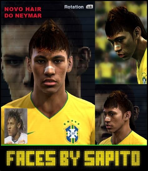 Soccer Ultimate Pes 2012 Face E Hair Neymar