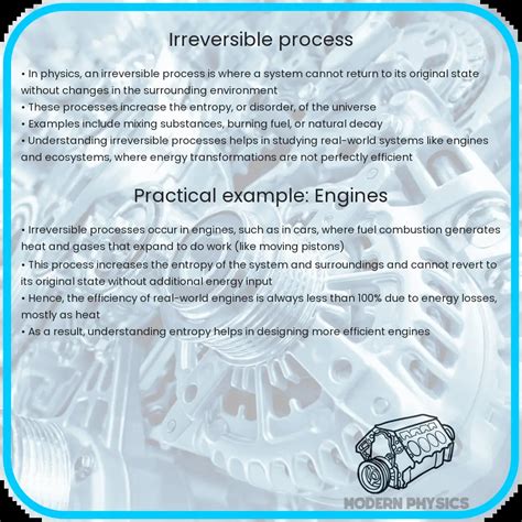 Irreversible Process Efficiency Entropy And Real World Impact