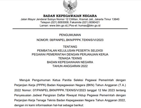 Seleksi Terbuka Calon Pejabat Pimpinan Tinggi Pratama BKN Tahun 2022