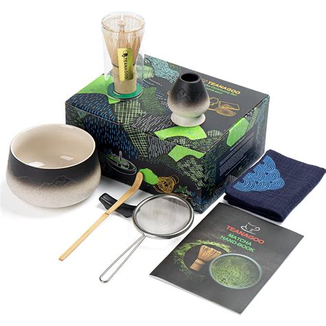 Teanagoo Japanese Matcha Set 7pcs Matcha Whisk Mtacha Kit Matcha Bowl
