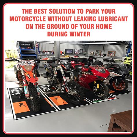 Non Slip Bike Floor Mat Motorcycle Parking Mat For Honda Bikes Garage