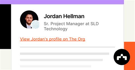 Jordan Hellman Sr Project Manager At Sld Technology The Org
