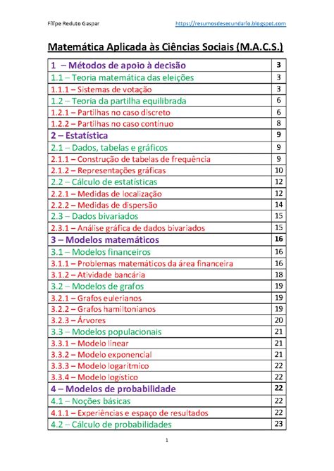 10º Macs Te Resumo Macs 10ºano Métodos De Apoio à Decisão Divisor