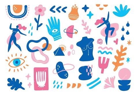 Premium Vector Abstract Shape Design Element Collection Vector Illustration