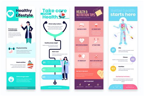 Healthcare Vertical Infographics Templates Slidewalla