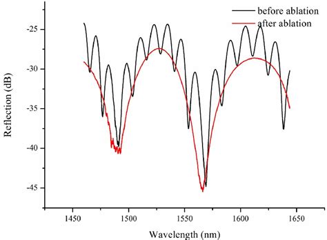 Reflection Spectra Of The Sensor The Black Line Represents The