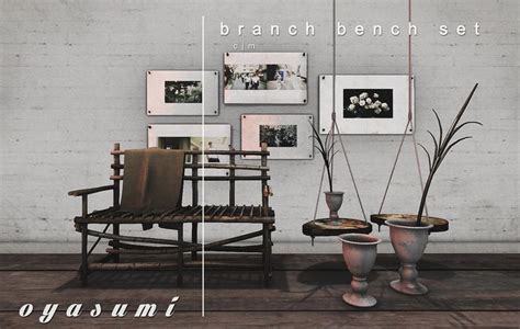 Oyasumi Branch Bench Set Kustom9 Bench Set Decor Picture Frames