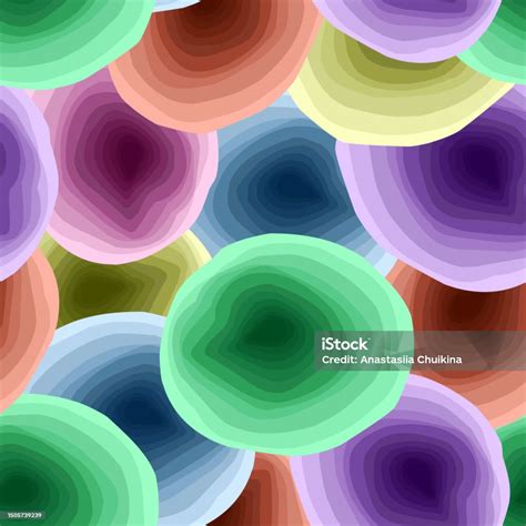 추상 벡터 원활한 색상 패턴입니다 그라디언트 스폿 블롭 타원형 지오드 슬라이스 레이어드 텍스처 인쇄 디자인 직물 벽지 종이 등