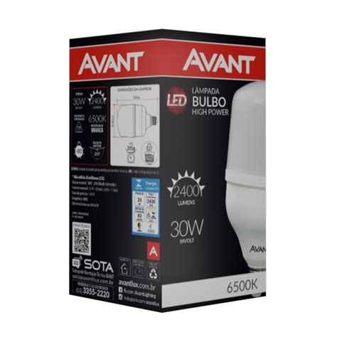 Kit Lampada Led Bulbo Hp W Branco Frio E Bivolt Avant