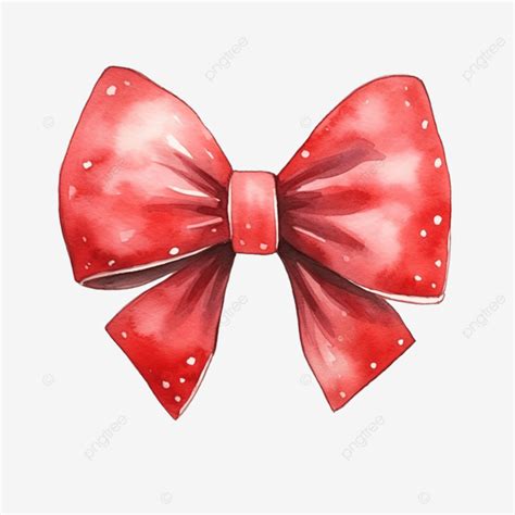고립 된 붉은 활의 수채화 그림 손으로 그린 예술 크리스마스 디자인 리본 활 Png 일러스트 및 이미지 에 대한 무료 다운로드 Pngtree
