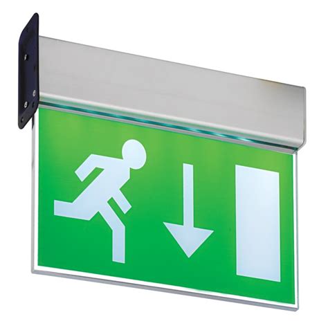 Saxby Lighting Muro LED Exit Sign With Arrow Down Legend Innovate Electrical Supplies Ltd