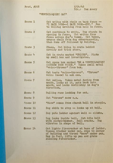 Ventriloquist Cat Script
