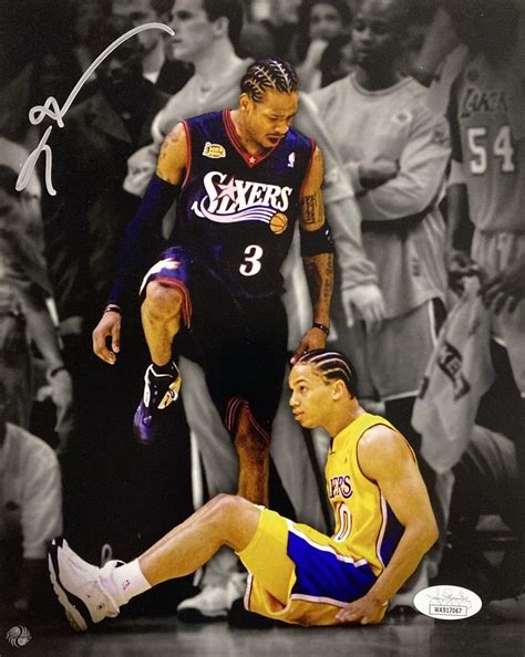 Allen Iverson Signed 8x10 Philadelphia 76ers Lue Step Over Photo Jsa