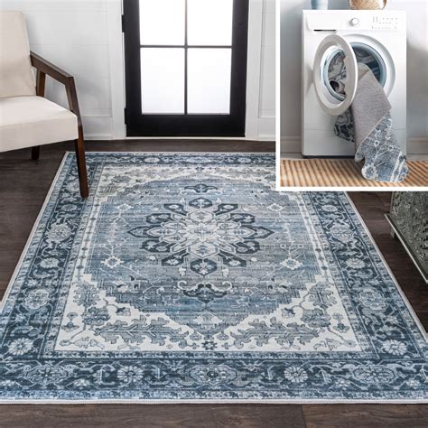 Asa Ornate Medallion Machine Washable Area Rug Tuesday Morning