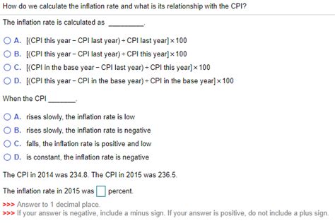 Solved How Do We Calculate The Inflation Rate And What Is Chegg Com