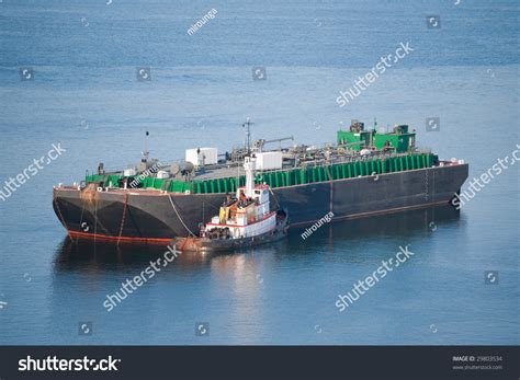 Tugboat Pushing Tanker Barge Stock Photo Shutterstock