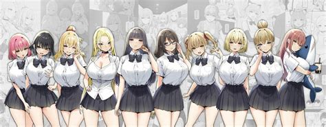 yui hinano kaori himeko aimi and 5 more original and 1 more