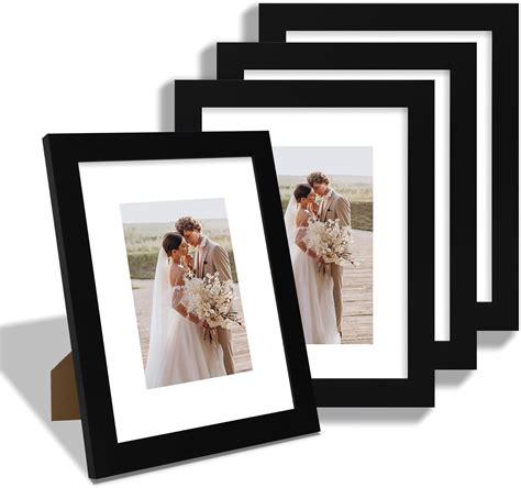 Hongkee 8x10 Picture Frame Set Of 4 Made Of Real Glass