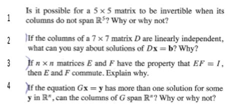 Solved Is It Possible For A 5 Times 5 Matrix To Be