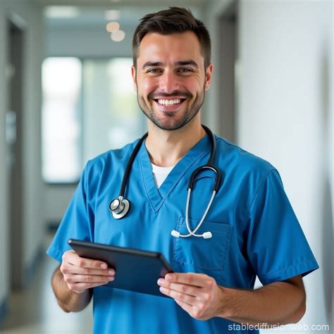 Medical Clinician With Patient Records Stable Diffusion Online