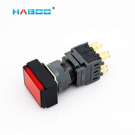 Haboo 16mm Plastic Square Head 1no1nc Waterproof Ip65 Push Button
