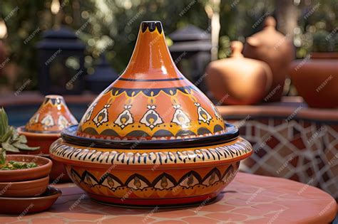 Premium Ai Image Traditional Moroccan Tagine Serving Dish
