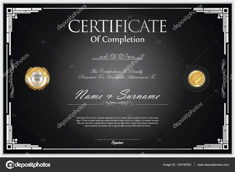 Certificate Retro Design Template Stock Vector Image By ©totallyout