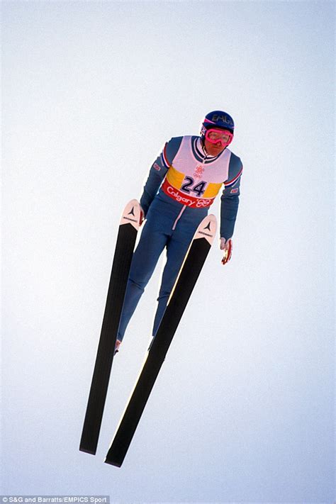 Olympic Ski Jumper Eddie The Eagle Edwards Comments On The Jump
