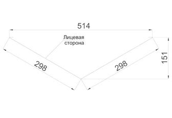 Планка ендовы нижняя 298x298 с покрытием Полиэстер