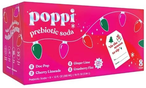 Poppi Holiday Variety Pack Prebiotic Soda Pop Soft Drink