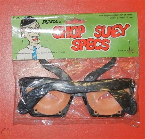 Vintage Chop Suey Specs Chinese Disguise Glasses Racist Asian Novelty