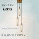 Jual Lampu Gantung Hias Gold Kaca Panjang 3in1 Void Modern Ruang Tamu