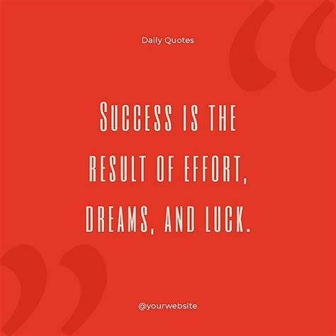 Premium Psd Psd Daily Motivational Quotes Success With Red Solid