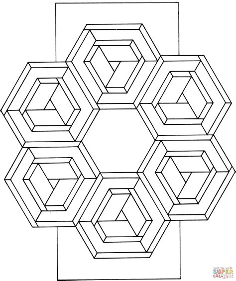 Optical Illusion 9 Coloring Page Free Printable Coloring Pages