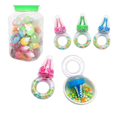 Ring Nursing Bottle Nipple Hard Candy With Mini Colorful Sweets Hard Candy And Lollipop