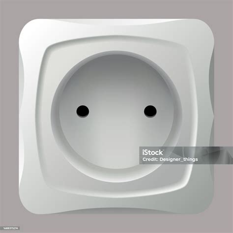 현실적인 소켓 아이콘입니다 내부 벽면 콘센트 또는 전기 커넥터 흰색 배경에 분리된 전원 전기 소켓 Championship에 대한 스톡 벡터 아트 및 기타 이미지 Istock