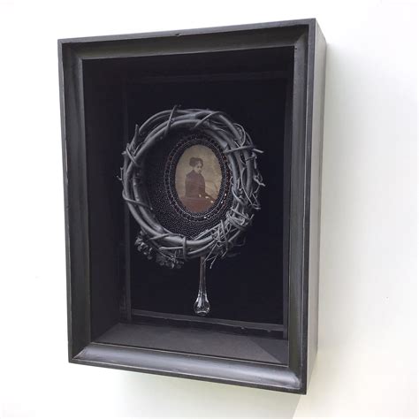 The Widow Dark Gothic Assemblage Art Victorian Mourning Art Victorian Gothic Wall Art Dark