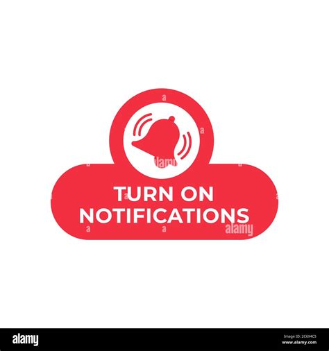 Turn On Notification Button Icon For Social Media Notification Bell