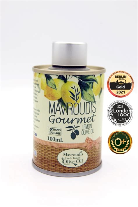 Gourmet Lemon Extra Virgin Olive Oil 100ml Mavroudis Olive Oil