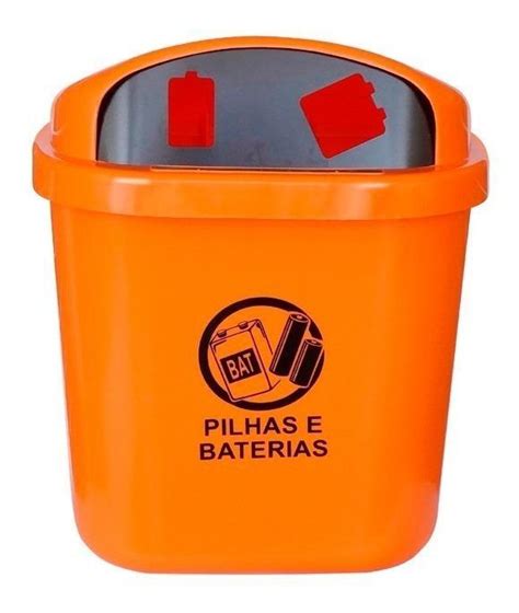Coletor 12l Descarte Pilhas Baterias Jsn