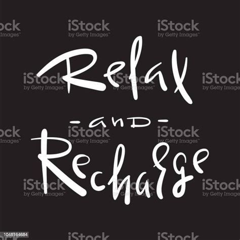 휴식과 재충전간단한 영감과 동기 부여 견적 손으로 그린 아름 다운 글자 영감 포스터 티셔츠 가방 컵 카드 전단지 스티커 배지 대 한 인쇄 귀 엽 고 재미 있는 벡터 기호 T