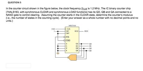 Solved Question 5 In The Counter Circuit Shown In The Figure