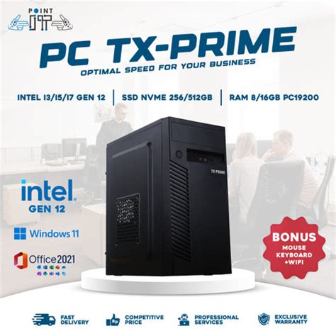 Jual Pc Kantor Terbaik Intel Gen 12 Intel Core I3 12100 I5 12400 I7 12700 Ram 16gb Ssd