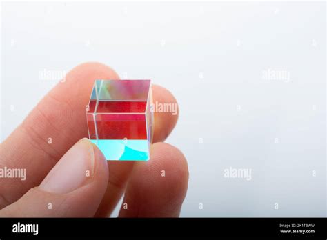 Bright Luminous Prism Cubes Refract Light In Different Colors Physics Optics Ray Refractions