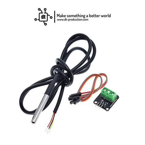 Jual Sensor Suhu Waterproof DS18B20 Dengan Driver Terminal Panjang