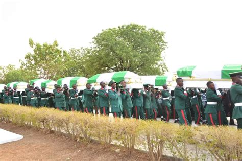 Just In Okuama Massacre Tears As 17 Soldiers Buried In Abuja